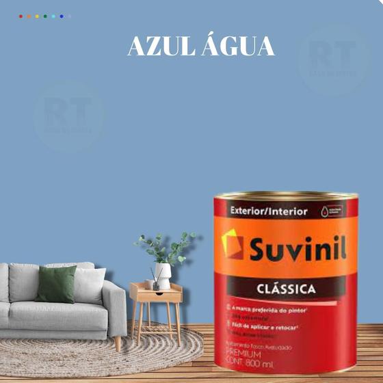 Tinta Para Parede Azul Suvinil Clássica 800ml Cor Premium Cor Azul Céu ...