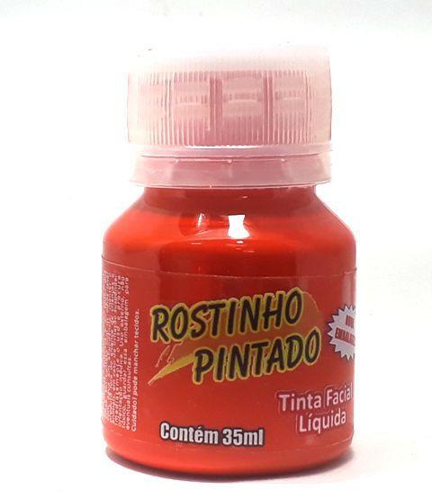 Tinta para pintar o rosto liquida Laranja de 35 ml - Rostinho Pintado ...