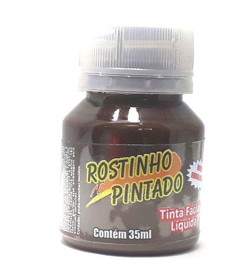Tinta para pintar o rosto liquida Marrom de 35 ml - Rostinho Pintado ...