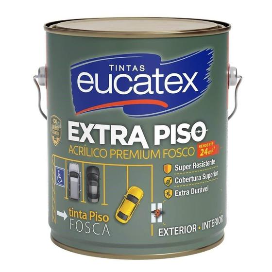 Tinta para Piso Eucatex Extra Piso Acrílico Premium Preto Fosco 3,6L ...