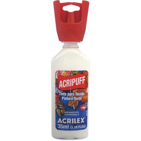 Tinta para tecido acripuff 35ml 519 branco - 048120519 - ACRILEX ...