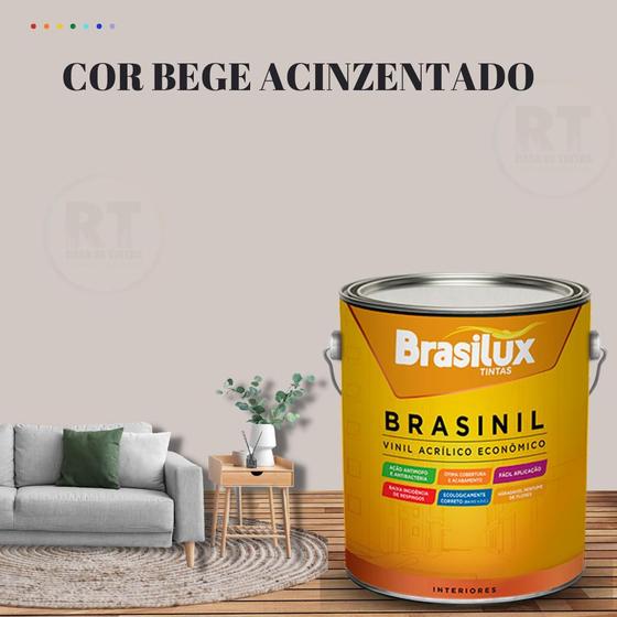 Tinta Parede Bege Acrílica Brasinil 3,2l - BRASILUX - Tinta para Parede ...