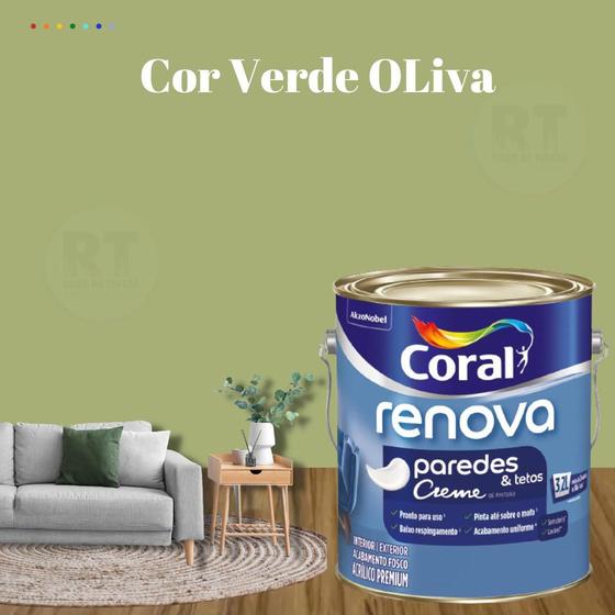 Tinta Parede Verde Acrílica Fosca Coral Renova 3,2L - Tinta para Parede ...
