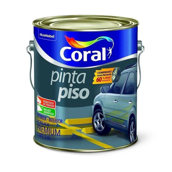 Tinta Pinta Piso Cinza Médio 3.6 litros - Coral - Tinta para Parede ...