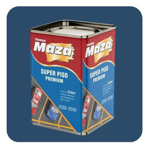 Tinta Piso Azul 18L - MAZA - Tinta para Parede / Madeira / Aço ...