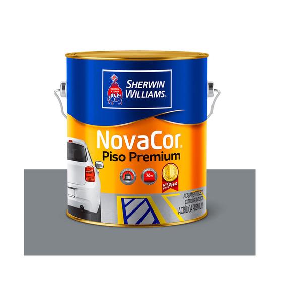 Tinta Sherwin Williams Novacor Acrílica Piso Liso Cinza 3,6 Litros ...