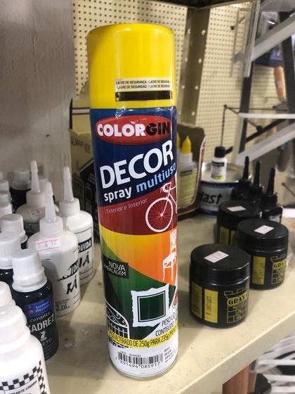 Tinta Spray Amarela 360 ML - 250 GR Brilhante - DECOR COLORGIN - Tinta ...