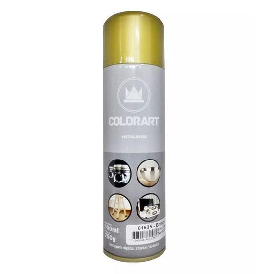 Tinta Spray Colorart Metálica Cor Bronze Uso Geral Secagem Rápida ...