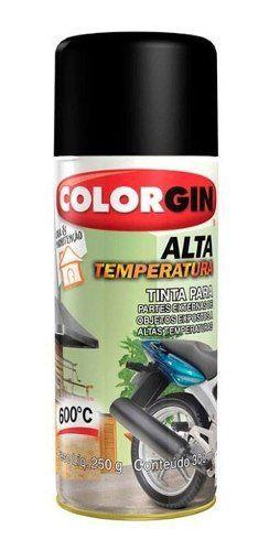 Tinta Spray Colorgin Alta Temperatura Preto Fosco 5722 350ml. - Tinta Spray para Parede ...