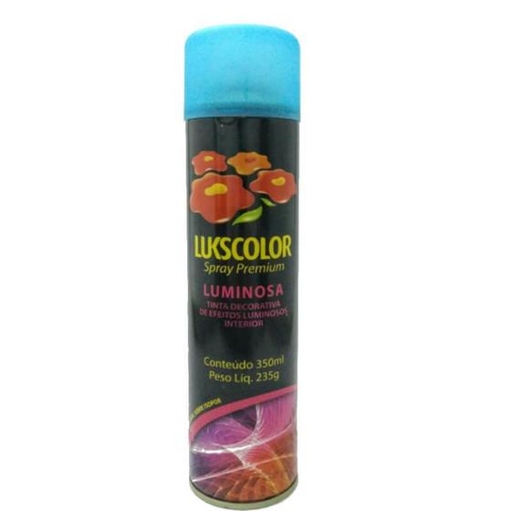 Tinta Spray luminosa azul Lukscolor para luz negra Caixa 6 Unidades ...