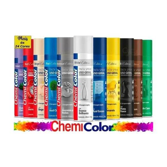 Tinta Spray Uso Geral - Chemicolor - Tinta Spray para Parede / Madeira ...