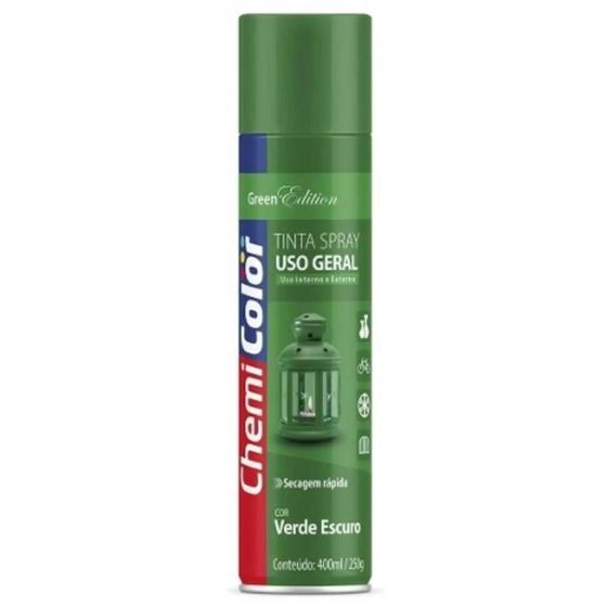 Tinta Spray Uso Geral Verde Escuro 400ml Chemicolor - Tinta Spray para ...