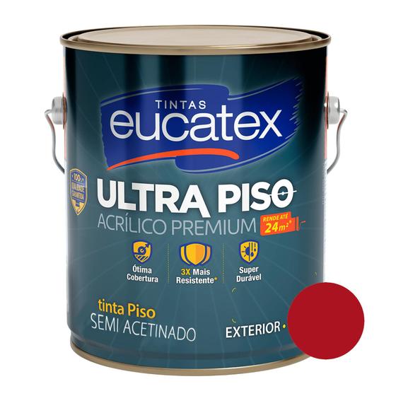 Tinta Super Piso Eucatex - Vermelho Segurança - Tinta para Parede ...
