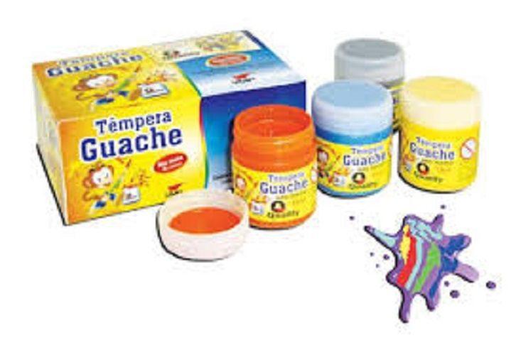 Tinta Têmpera Guache 06 unidades - CENTER MULTI - Tinta Guache ...