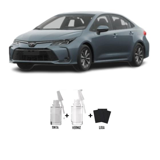 Tinta Tira Risco Automotivo Cinza Celestial - 1K3 Toyota + Verniz 15ml ...