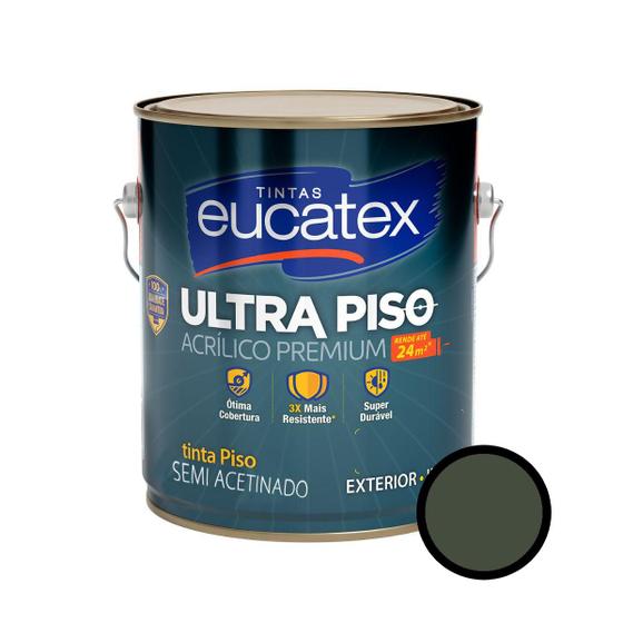 Tinta Ultra Piso Acrílica Premium Cinza Escuro 3,6 Litros Eucatex ...