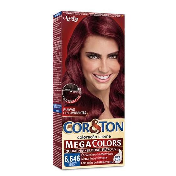 Tintura Cor&Ton 6646 Vermelho Cereja - COR E TON - Tinta de Cabelo ...