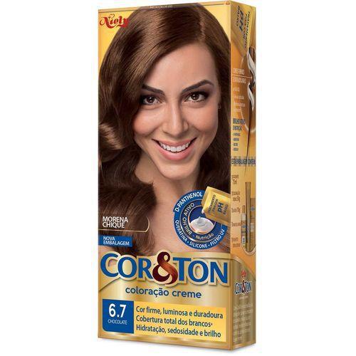 Tintura Cor&ton 67 Chocolate - COR E TON - Tinta de Cabelo - Magazine Luiza
