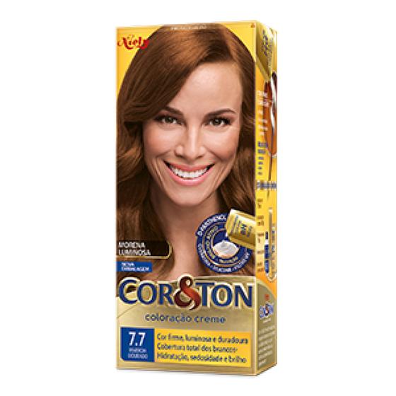 Tintura Cor &Ton 77 Marrom Dourado- COR E TON - Niely - Tinta de Cabelo ...
