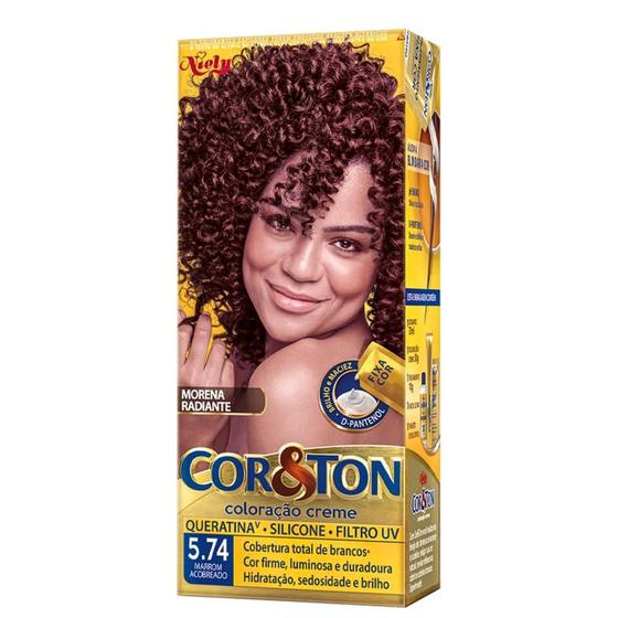 Tintura Creme Cor & Ton - Cor: 5,74 Marrom Acobreado - Cor&Ton - Tinta ...