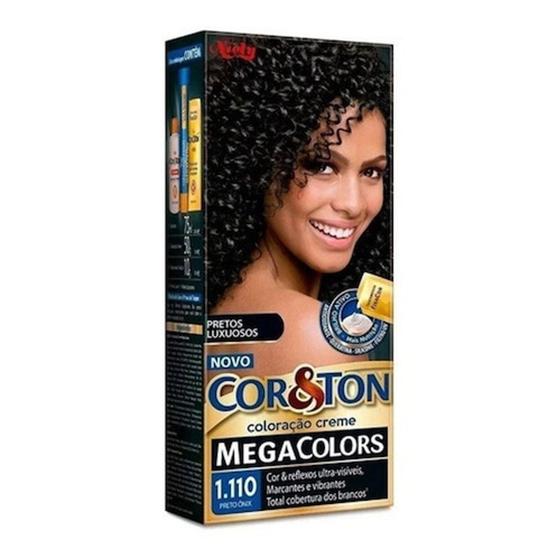 Tintura De Cabelo Cor & Ton Mega Colors 1.110 Preto Ônix - coreton ...