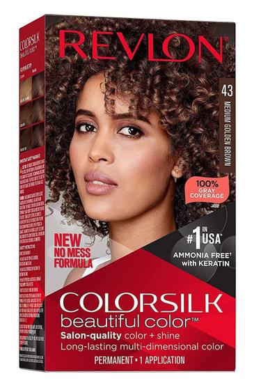 Tintura de Cabelo Revlon ColorSilk - Castanho Dourado Médio (240mL ...