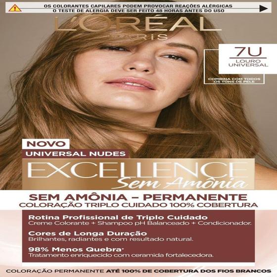 Tintura Imédia 7u Louro Universal Sem Amônia - Loréal Imédia - Tinta de ...