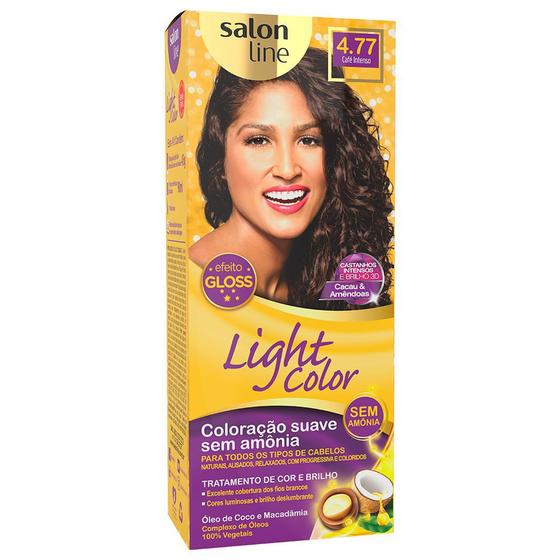 Tintura Light Color Café Intenso 4.77 - Salon Line - Tinta de Cabelo ...