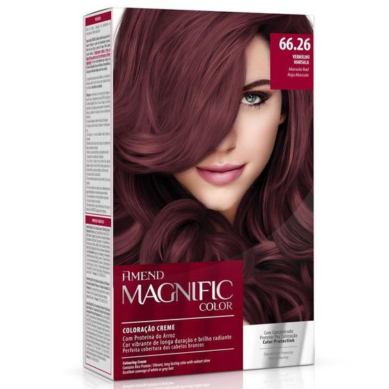 Tintura Magnific Color Amend Vermelho Marsala - 66.26 - Tinta de Cabelo ...