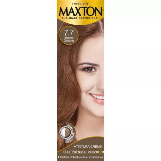 Tintura Maxton Kit - Cor 7.7 Avelã - EMBELEZE - Tinta de Cabelo ...