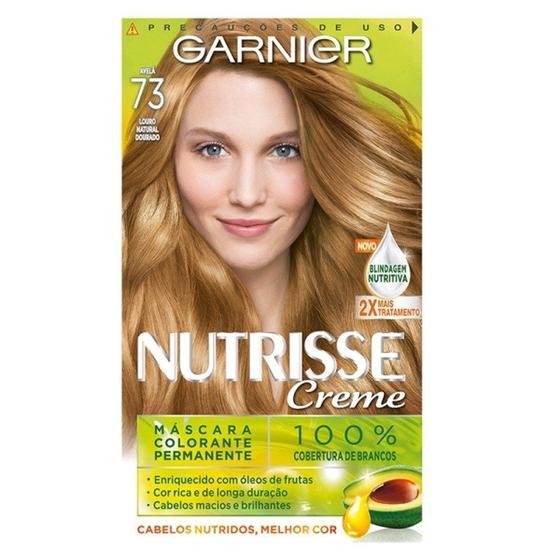 Tintura Nutrisse 73 Louro Natural Dourado Avela - Garnier - Tinta de ...