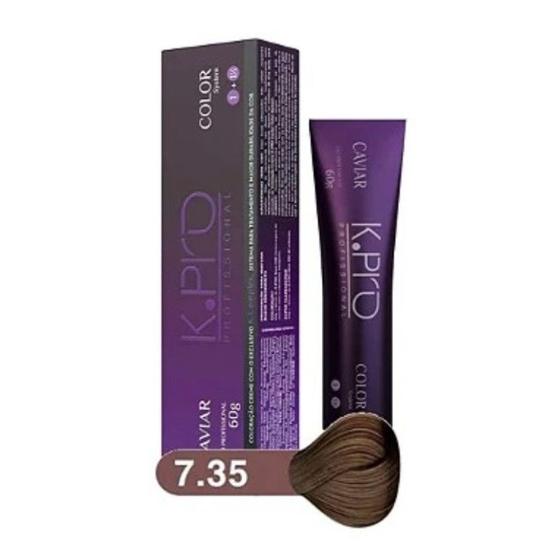 Tintura Profissional K.PRO Caviar Color 7.35 Loiro Médio Chocolate 60g - Kpro - Tinta de Cabelo ...