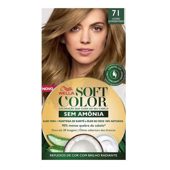 Tintura Soft Color 71 Louro Acinzentado 55g - Tonalizante de Cabelo ...