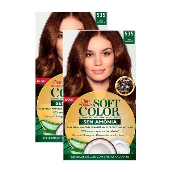 Tintura Soft Color Sem Amônia Café Arábica 535 Kit com duas unidades ...