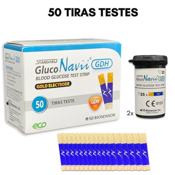 Tiras De Glicose Medir Glicemia Gluconavii Gdh Kit C/50 - ECO ...
