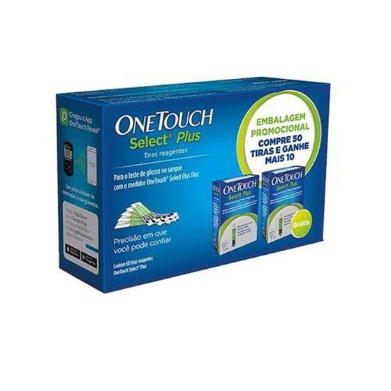 Tiras One Touch Select Plus 50 Unidades + 10 Tiras - Johnson & Johnson ...
