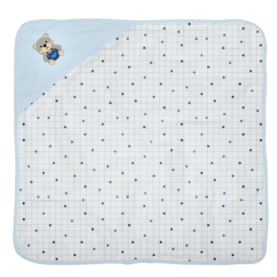 Toalha de Banho Bebê Plush c/ Capuz de Canto e Forro de Fralda ...