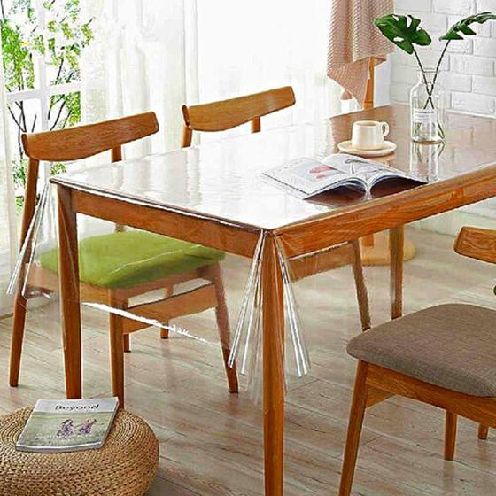 Toalha De Mesa Plástico Transparente Cristal Impermeavel PVC Termica ...