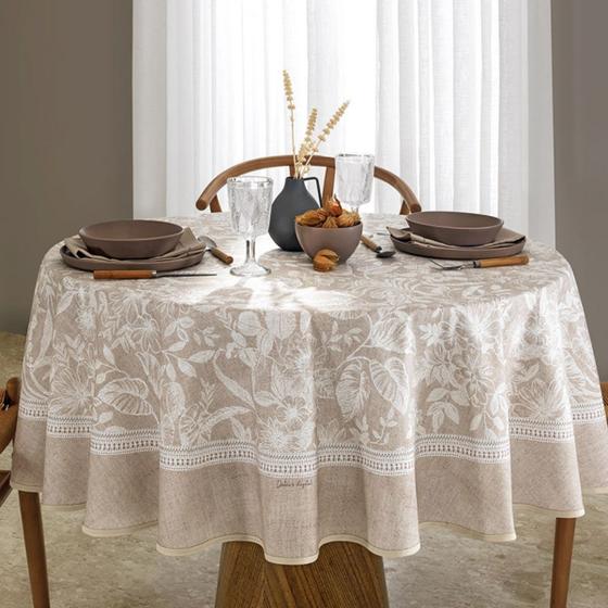 Toalha de Mesa Redonda Digital Limpa Facil Estampada 1,80m - Dohler ...