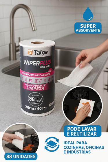 Toalha Descartável Wiper Plus Pro70 Pano Multiuso Limpeza Reutilizável ...