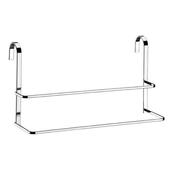 Toalheiro de Box Duplo Aço Inox Cromado Future - Porta Toalha ...