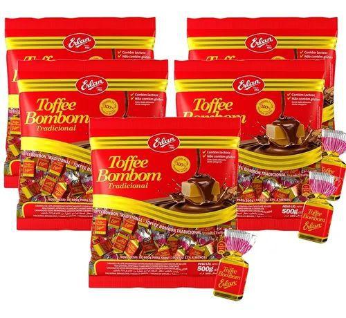 Toffee Bombom Original Erlan 05 Pcts De 500g Cada - Bombom - Magazine Luiza