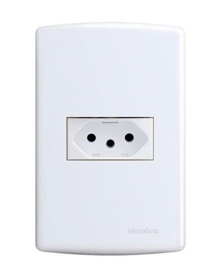 Tomada 10A/250v Horizontal Placa 4x2 Alumbra SIENA - Espelho / Placa de ...