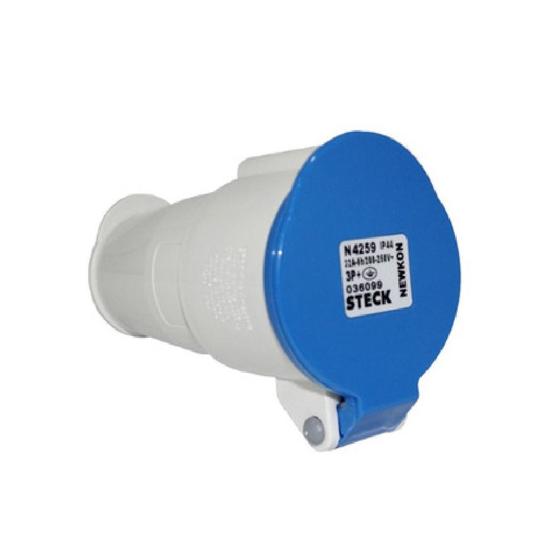 Tomada Acoplamento Industrial 3P+T 32A 250V IP44 N4259 NEWKO - STECK ...