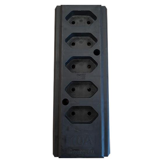 Tomada Barra Interneed 2 Polos Preta 10a. Quintupla - Tomadas ...