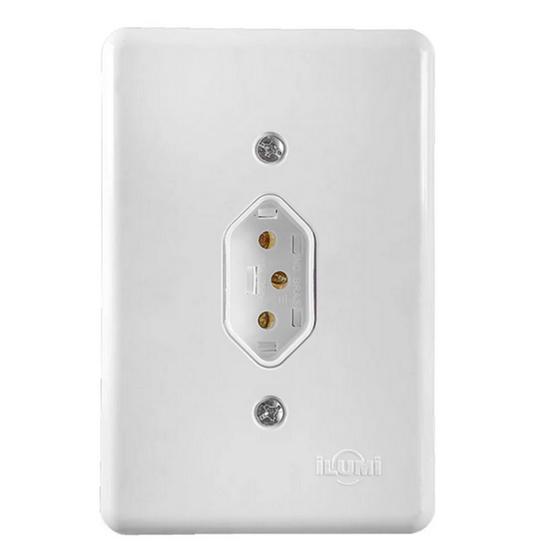 Tomada branca stylus com 1 entrada de 3 pinos 10A e 250V - 85366910 ...