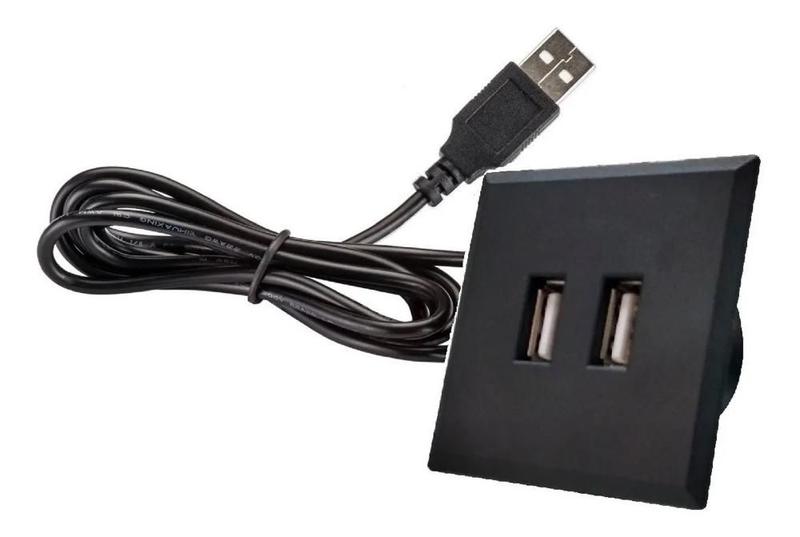 Tomada C/ 2 Usb Renna Embutir Mesa/sofá Pop Quadrado 2,1 A - Tomadas ...