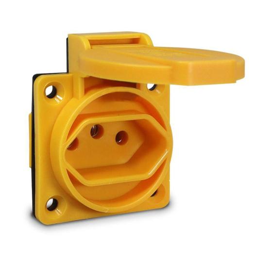 Tomada de Embutir para Painel Padrão Brasileiro 2P+T 20A com Tampa - SIBRATEC - Tomadas ...