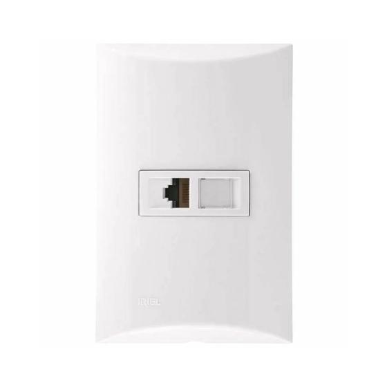 Tomada de Rede RJ45 CAT5E 4x2 Branca 551391 Brava Iriel - Tomadas ...