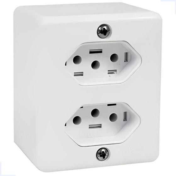 Tomada Dupla 20a 2p+t Sobrepor Sistema X Caixa Externa Ilumi - Tomadas ...